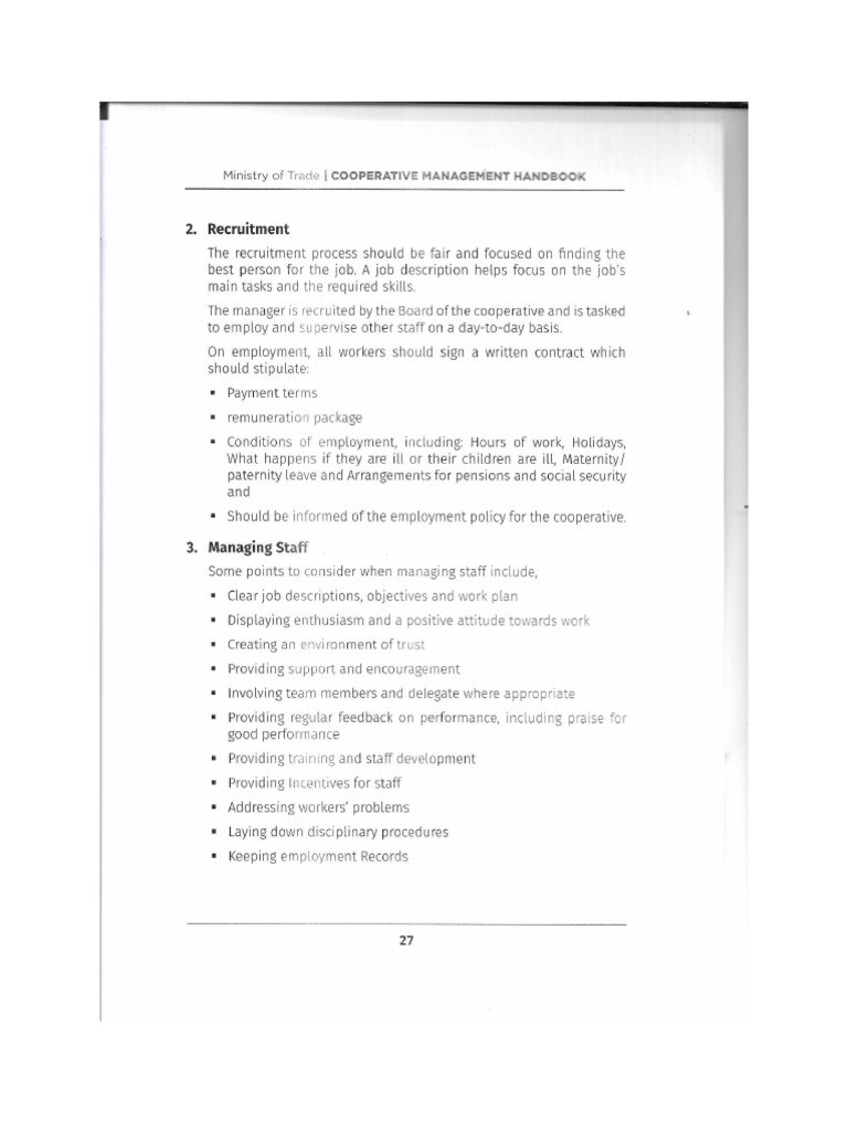 Cooperative Hand Book | PDF