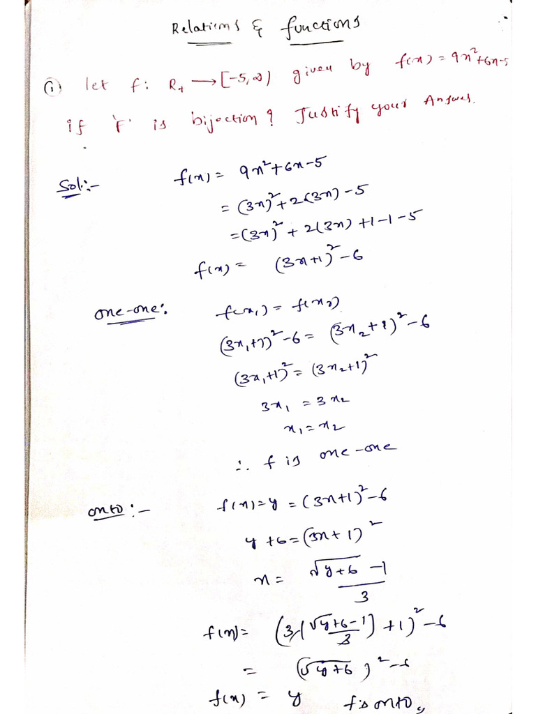 Relations and Functions HOTS | PDF