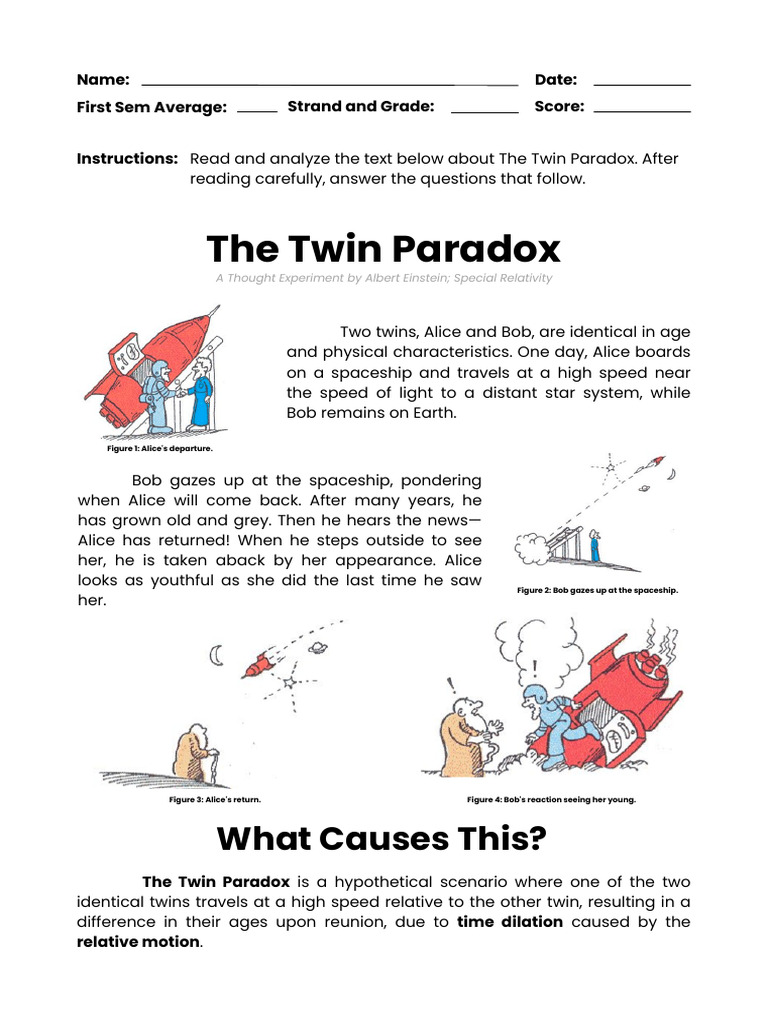Understanding the Twin Paradox | PDF | Theory Of Relativity | Physics
