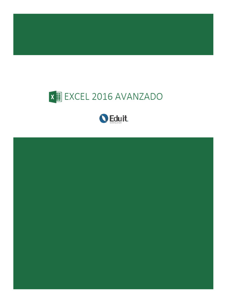 EXCEL16 Avanzado | PDF | Hoja de cálculo | Microsoft Excel
