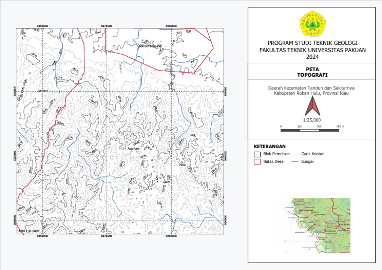 Peta Topografi Kavling 1 | PDF