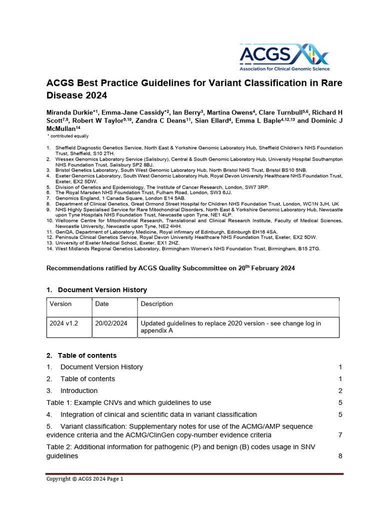 Media 12533 Uk Practice Guidelines For Variant Classification v12 2024 ...