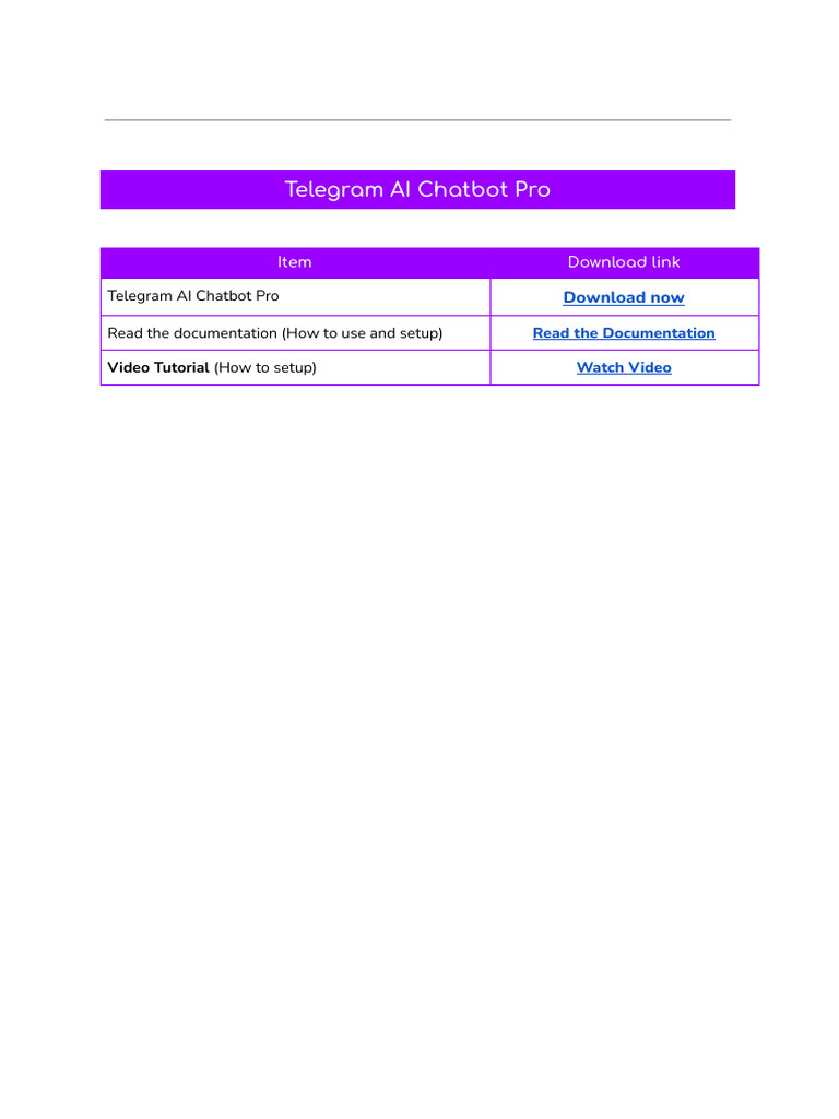 Telegram AI Chatbot Pro Wr6v7v | PDF