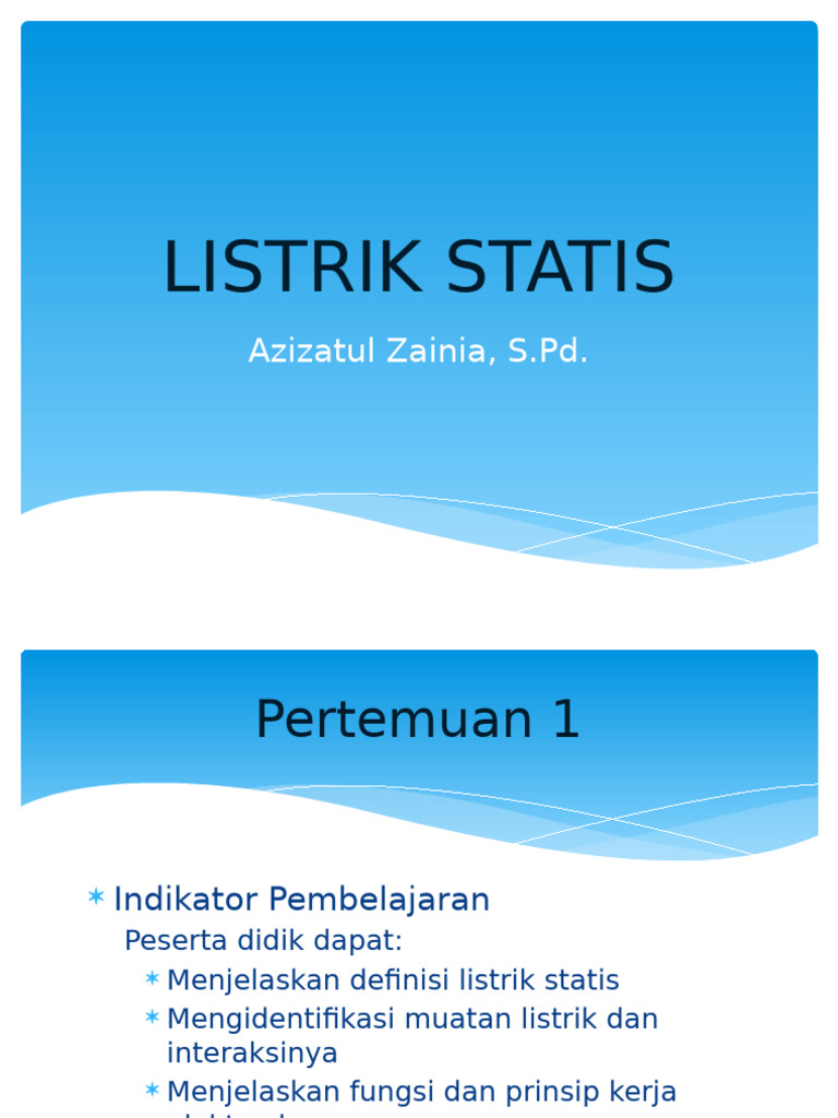 Listrik Statis | PDF