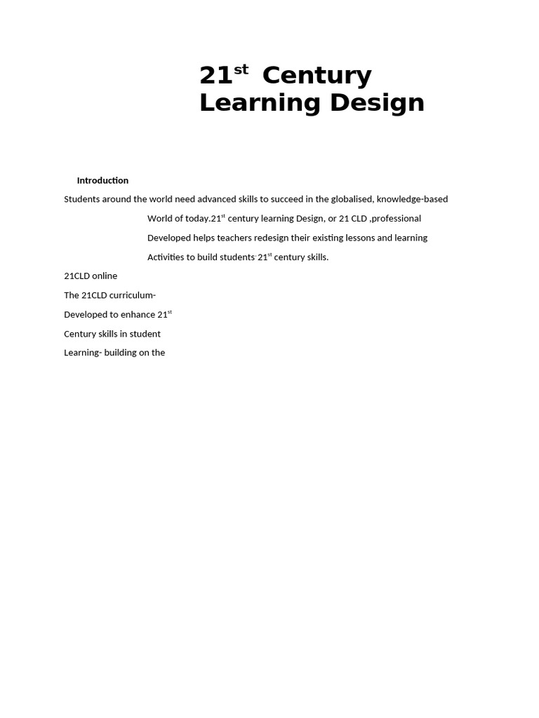 21st Century Learning Design | PDF