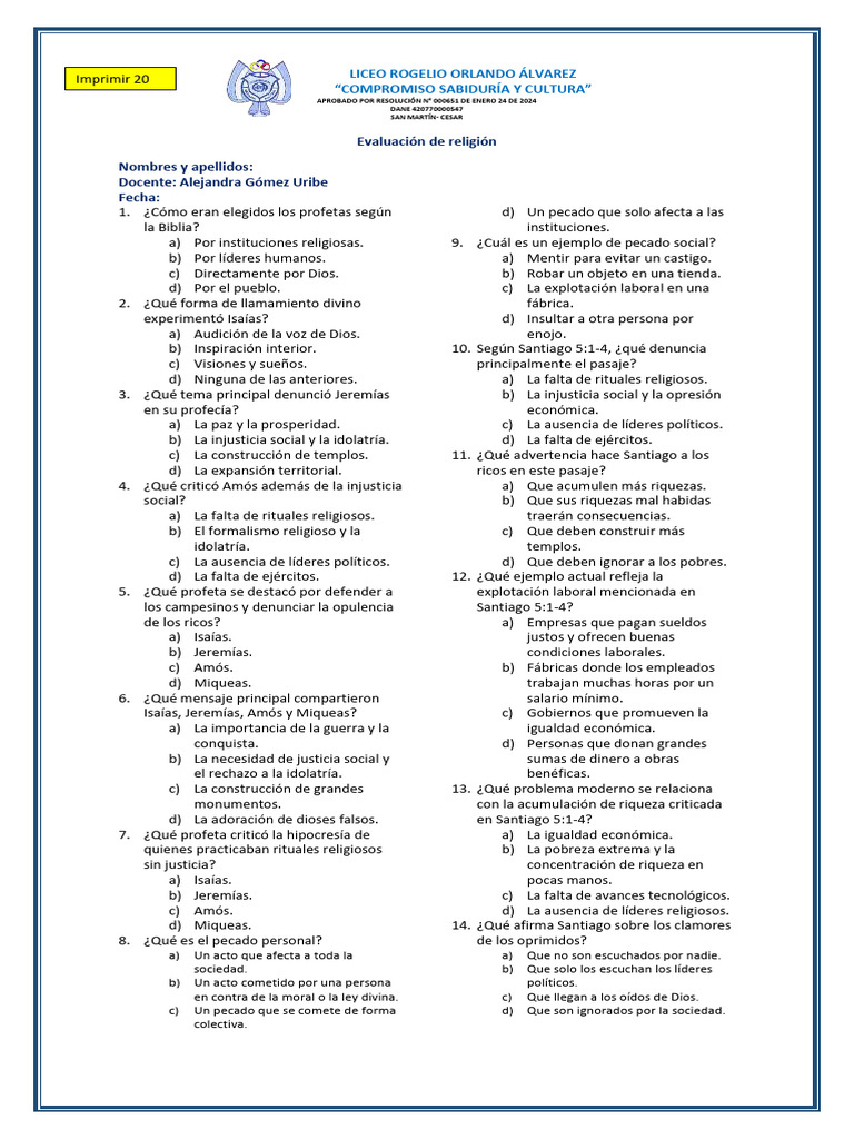 Evaluacion 6-03-2025 | PDF | Pobreza | Pobreza e indigencia