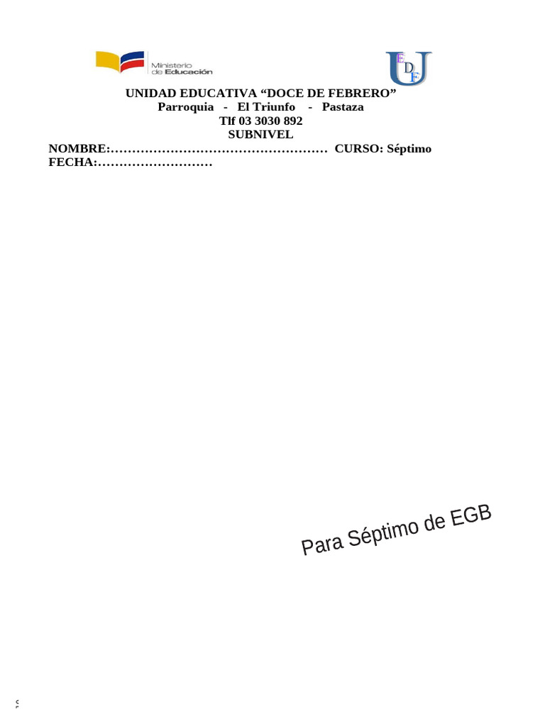 Subnivel 7º Edu. Naturales | PDF | Agua | Suelo
