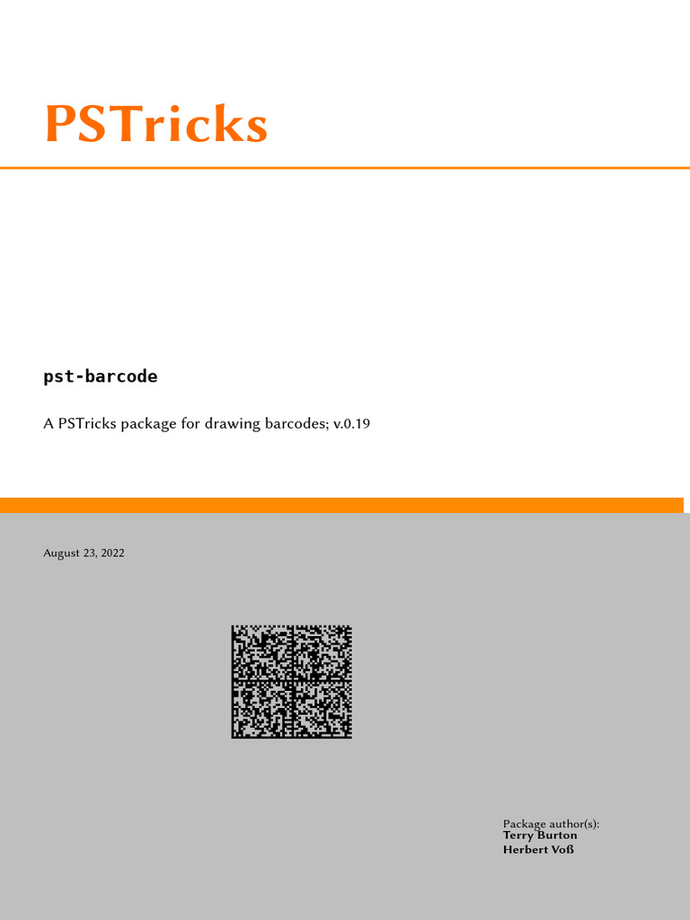 pst-barcode-doc | PDF | Universal Product Code | Input/Output