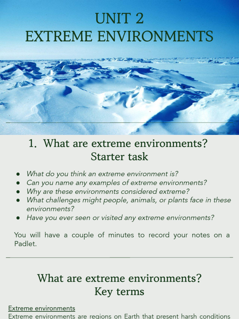 Understanding Extreme Environments | PDF | Desert | Rain