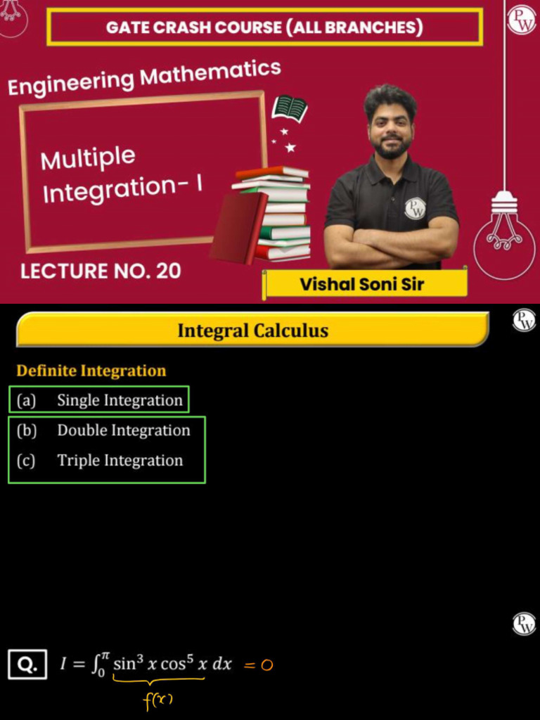 Calculus - Multiple Integral - Episode 1 (Lec-20) - Class Notes - GATE ...