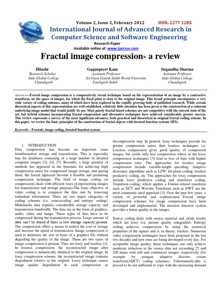 Fractal Image Compression-A Review | PDF | Data Compression | Teaching ...