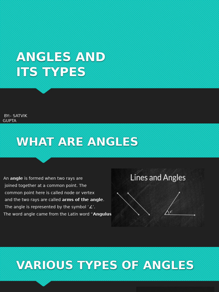 Angles Saatvik Class 7 | PDF