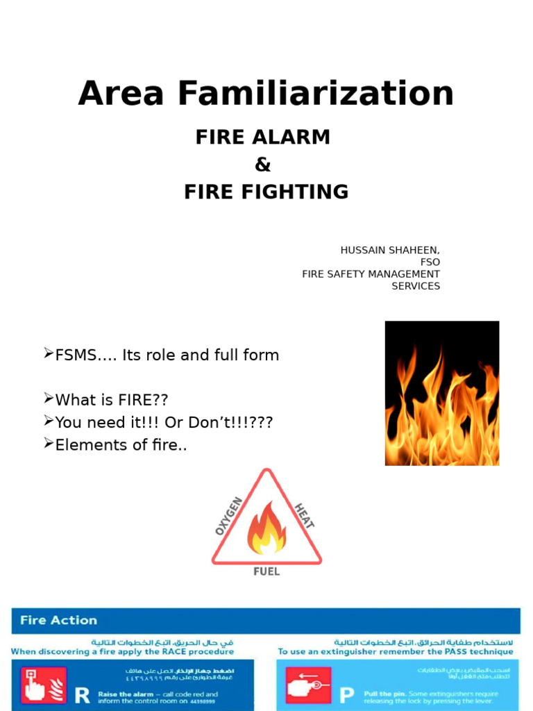 Area Familiarization | PDF | Fires | Firefighting