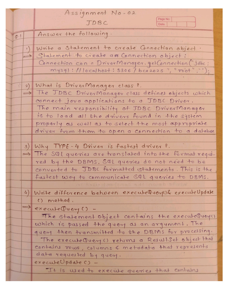 JDBC 2 Assignment | PDF