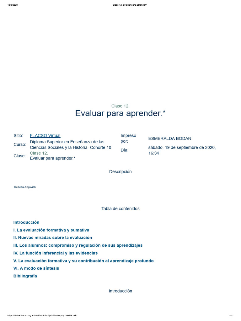 29 - Evaluar para Aprender. | PDF | Evaluación | Enseñando
