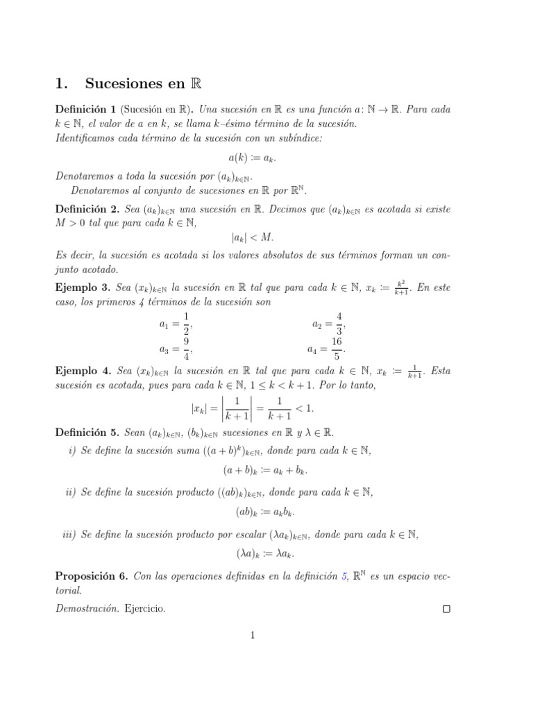 Calculo II Fes Acatlan Sucesiones | PDF | Conceptos matemáticos | Análisis matemático