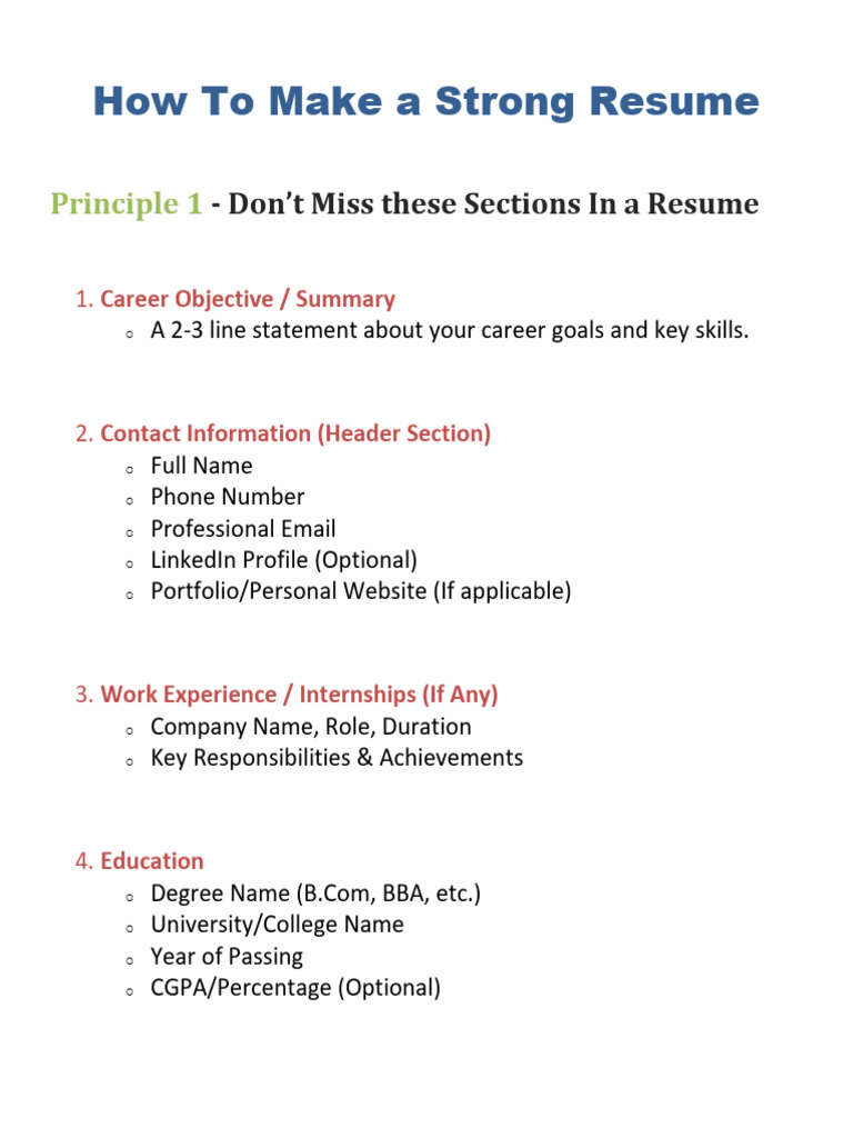 How To Make A Strong Resume 2025 23 02 08 29 34 | PDF | Résumé