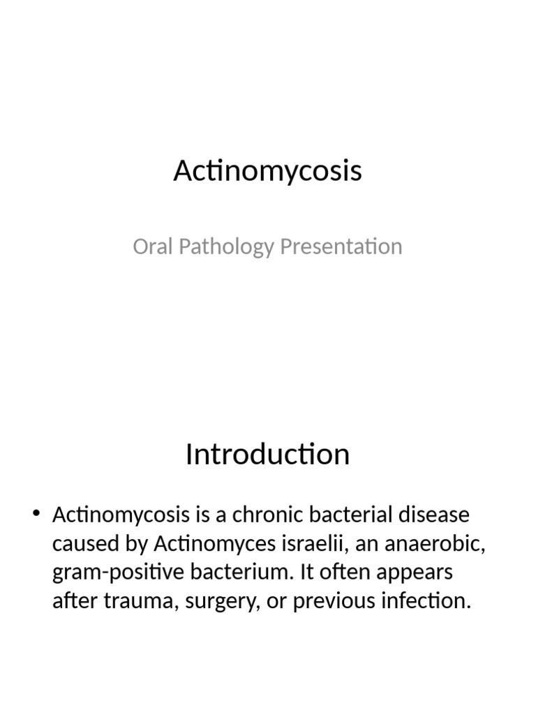 Actinomycosis Presentation | PDF
