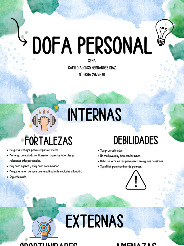 Análisis DOFA Personal de Camilo Alonso | PDF