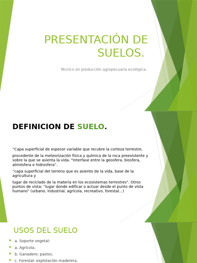 Presentación Suelos. | PDF | Suelo | Meteorización