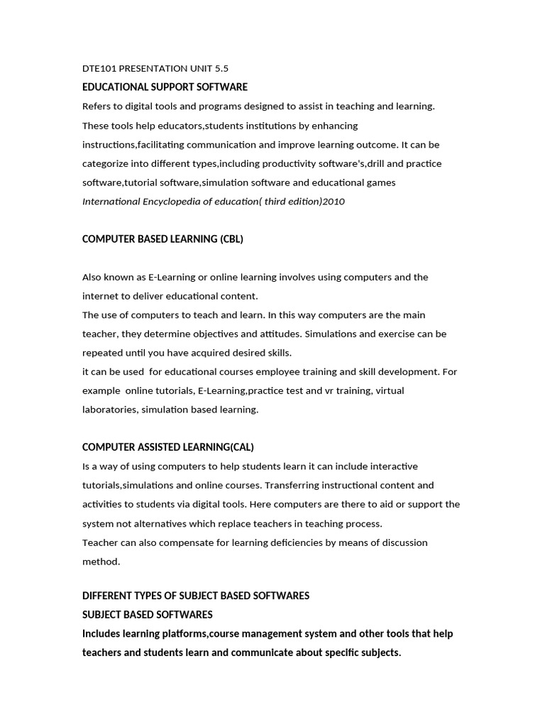 Dte101 Presentation Unit 5.16 | PDF | Educational Technology | Computing