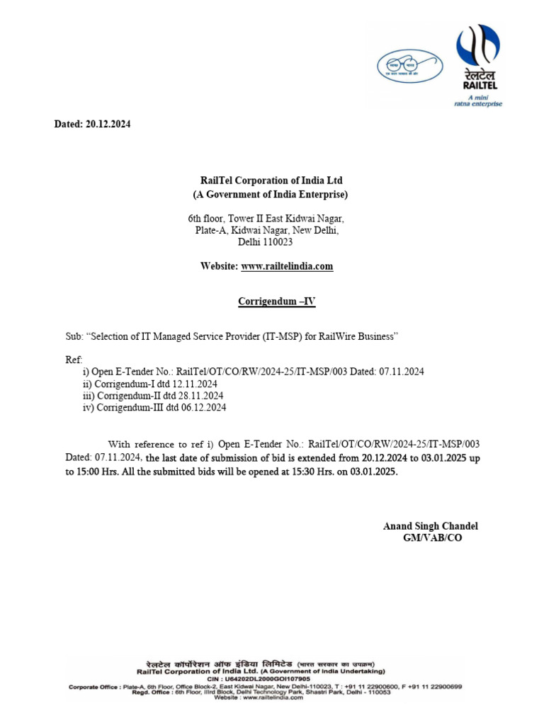 Corrigendum IV | PDF