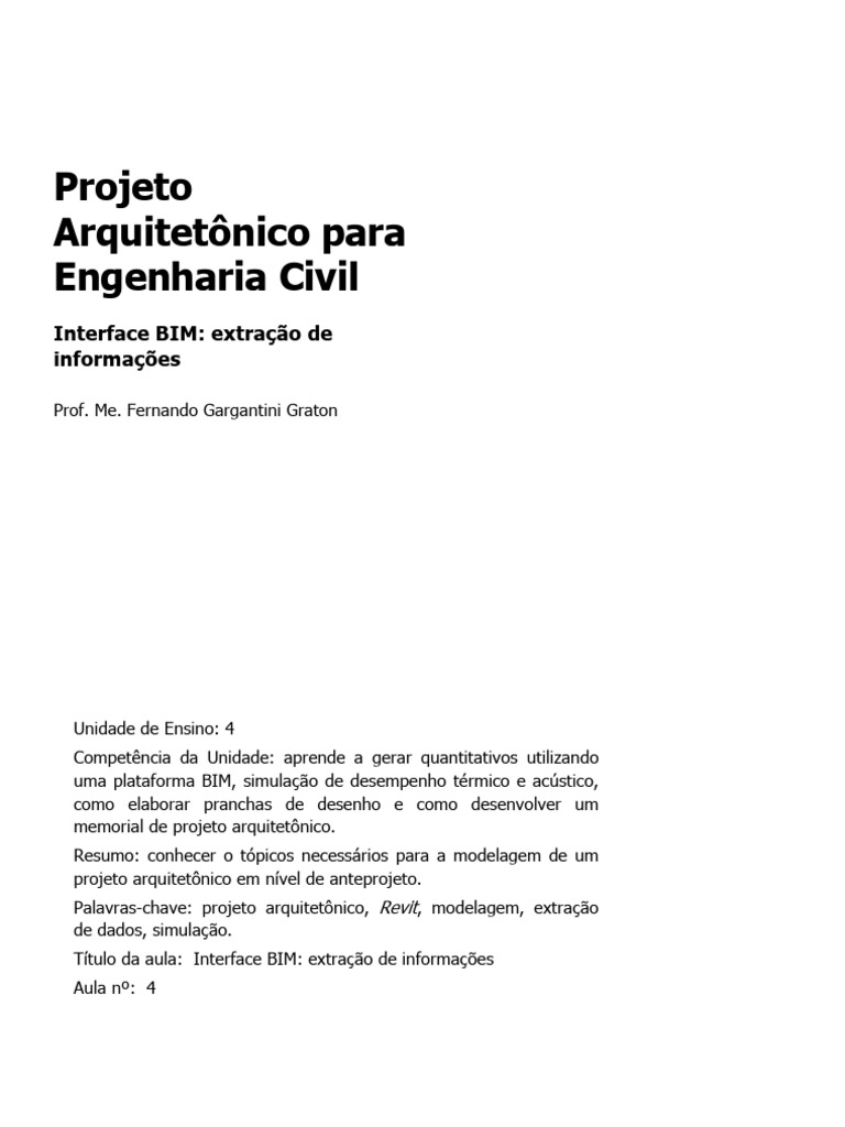 SLIDE TELE AULA 4 | PDF | BIM