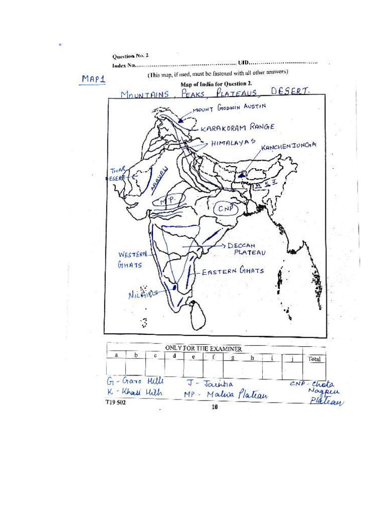 ICSE - Maps (For Question No-2) | PDF