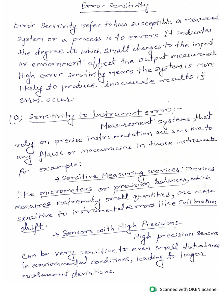 Error Sensitivity | PDF