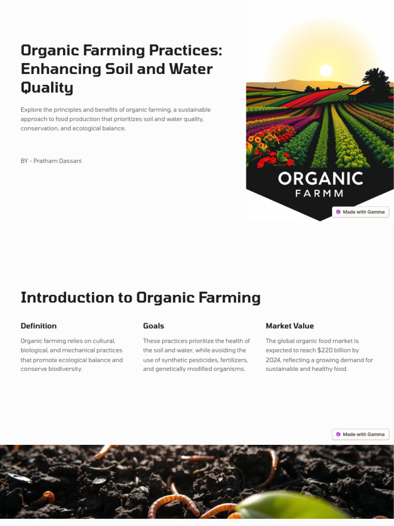 Organic Farming Practices Pratham | PDF | Organic Farming | Agriculture