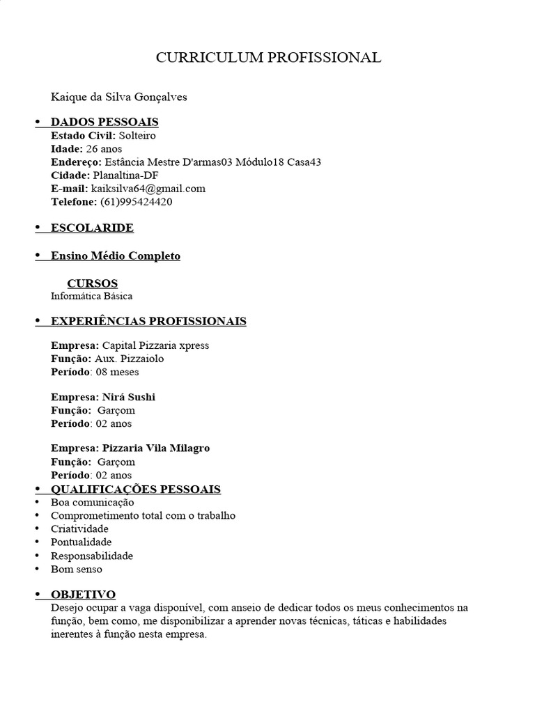 Curriculum Gabriele | PDF