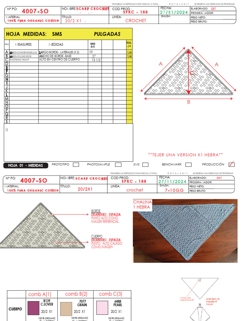 SPKC 188 - Scarf - Produccion | PDF