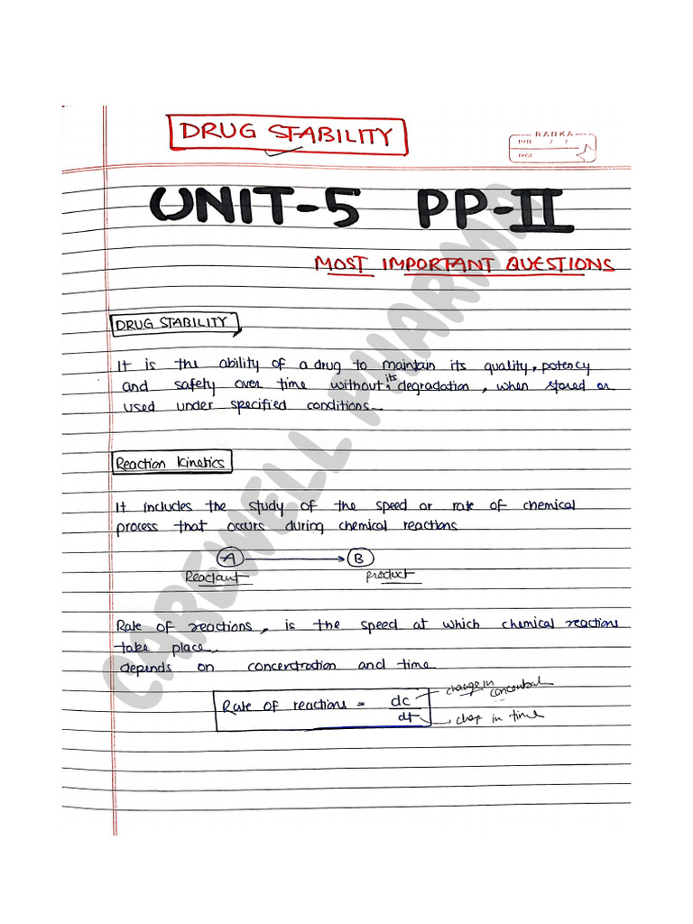 Carewell Pharma Physical Pharmaceutics Notes | PDF