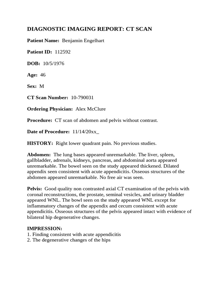 DIAGNOSTIC IMAGING REPORT | PDF