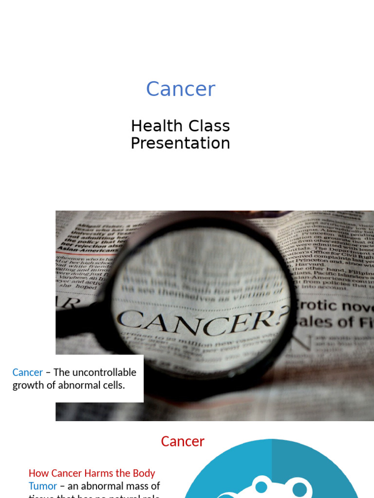 2 - Cancer - Health Class - Powerpoint | PDF