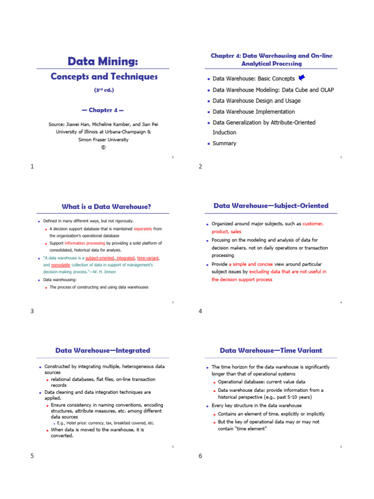 2025-Handouts - OLAP - Lecture 1 | PDF | Data Warehouse | Data