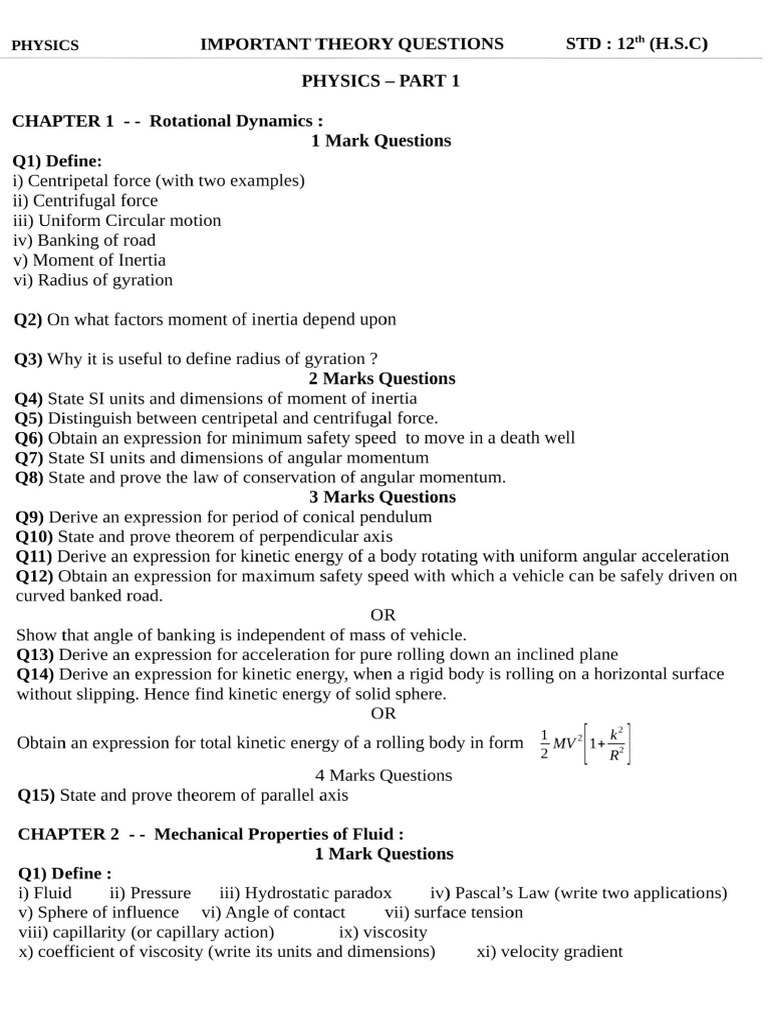 Important Question Bank | PDF