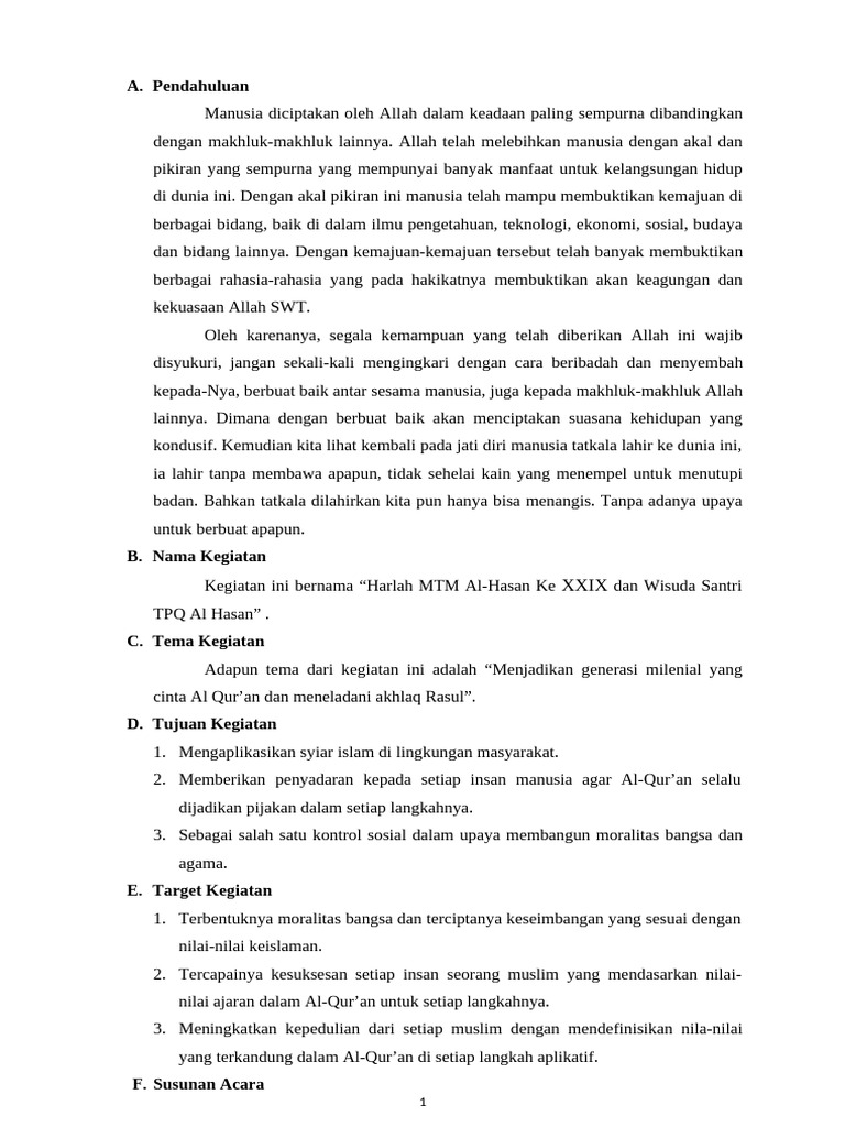 Proposal Harlah Al-Hasan 2025 | PDF