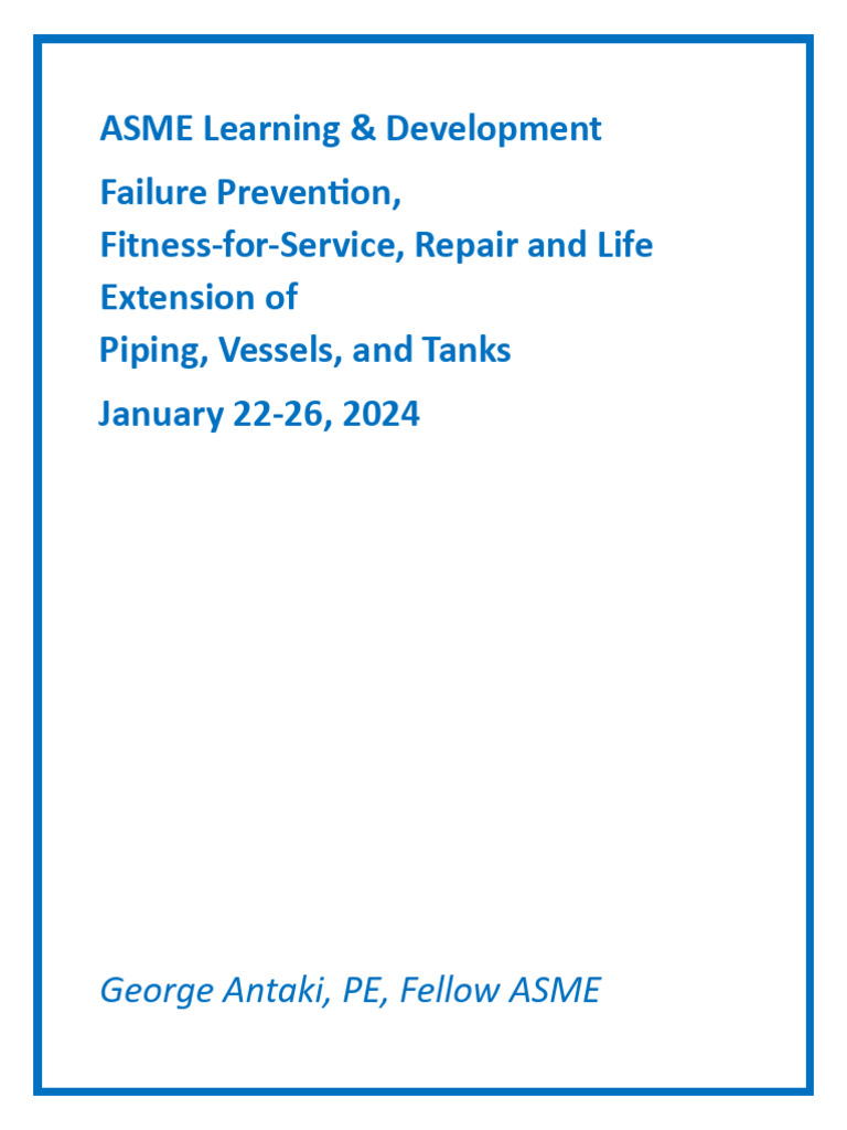 ASME L&D PD-077 - January 22-26, 2024 | PDF | Corrosion | Boiler