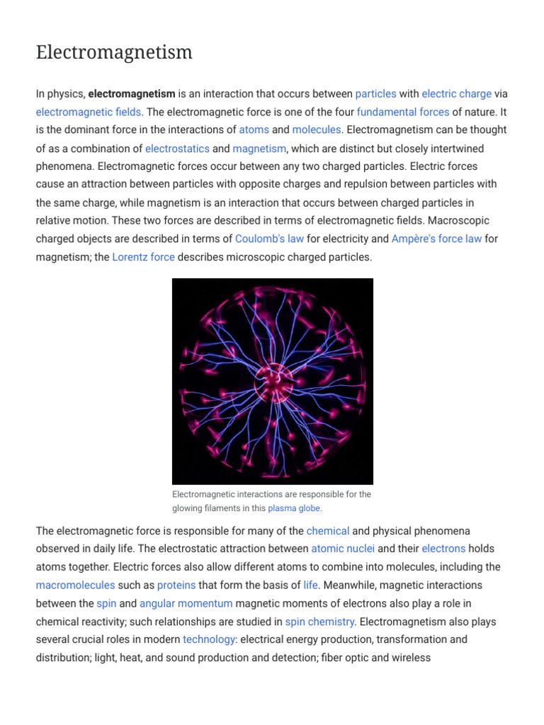 Understanding Electromagnetism Basics | PDF | Electromagnetism | Force