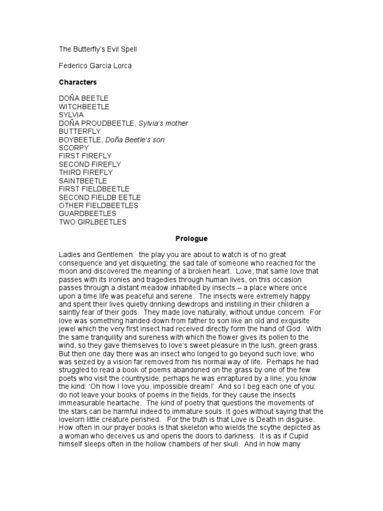 The Butterfly's Evil Spell Analysis | PDF | Butterfly | Nature
