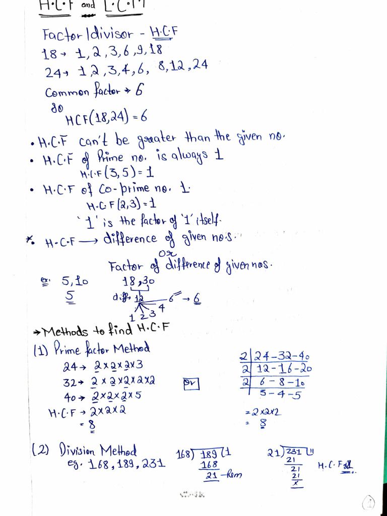 LCM & HCF | PDF