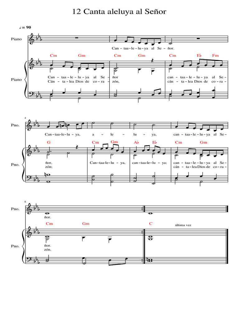 12 Canta Aleluya Al Seor | PDF