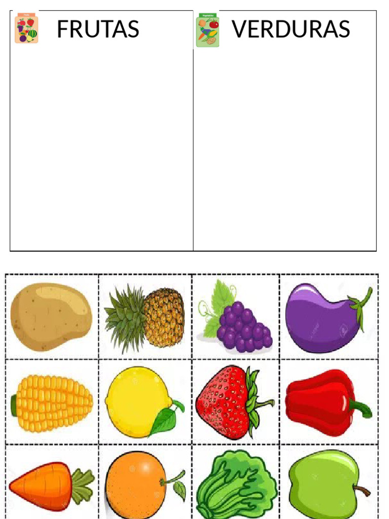Clasificacion de Frutas y Verduras | PDF