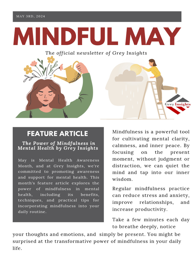 Grey Insights' May Newsletter | PDF | Mindfulness | Meditation