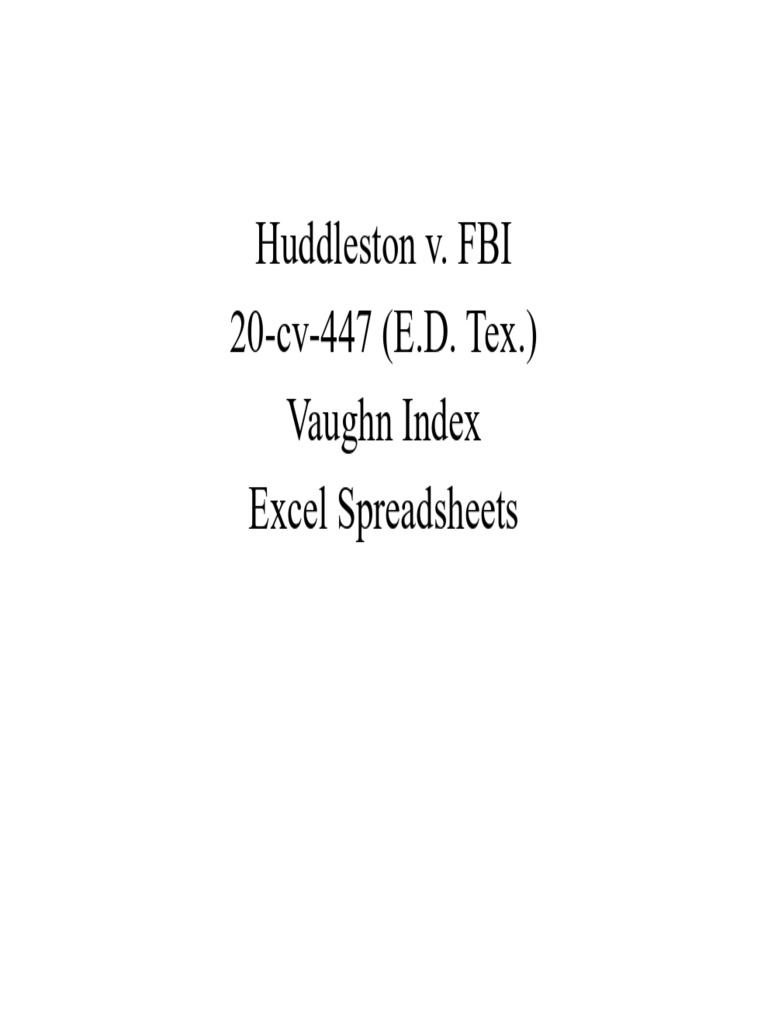 20-Cv-447 Final Vaughn Index (Personal) | PDF | Privacy | Computing