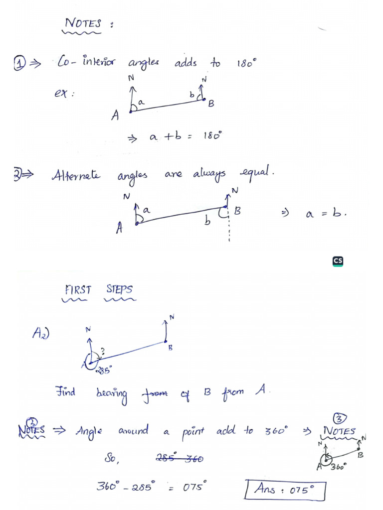 Worksheet Explanation - Bearings | PDF