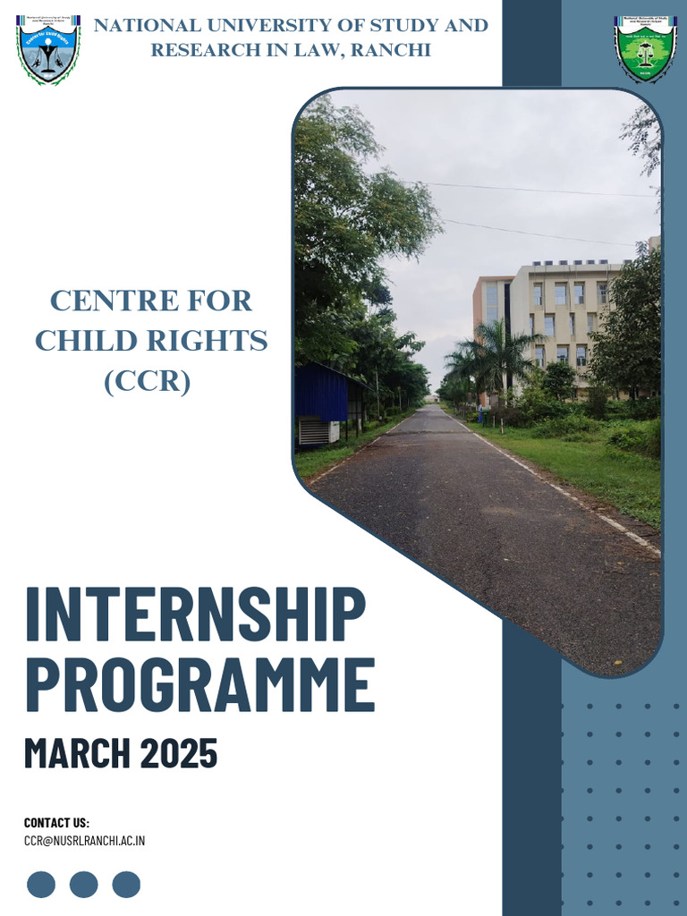 CCR Internship Brochure for March 2025 | PDF | Evaluation | Internship