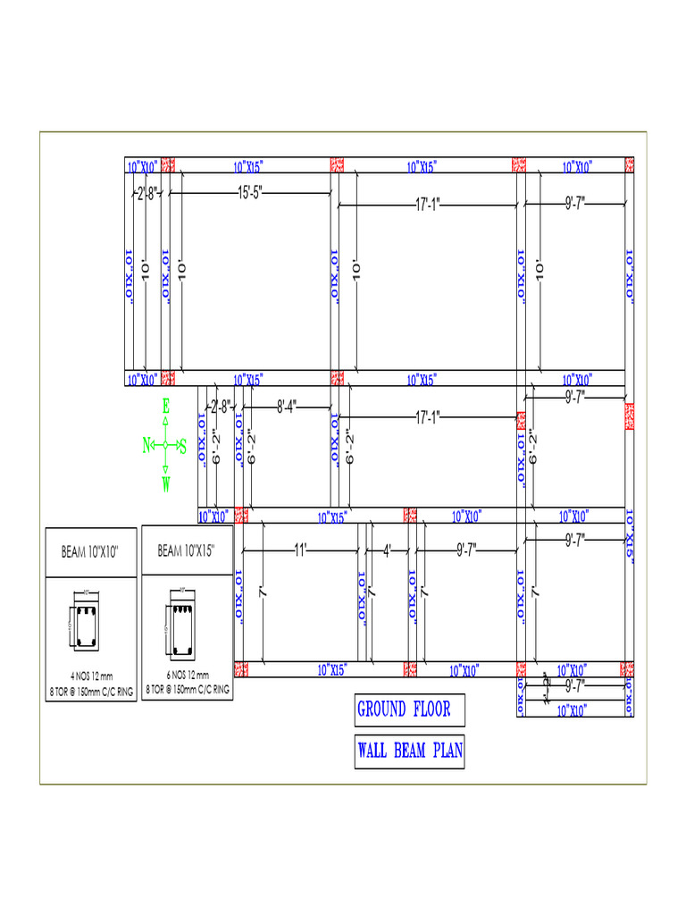 Ound Floor Wall Beam Plan | PDF