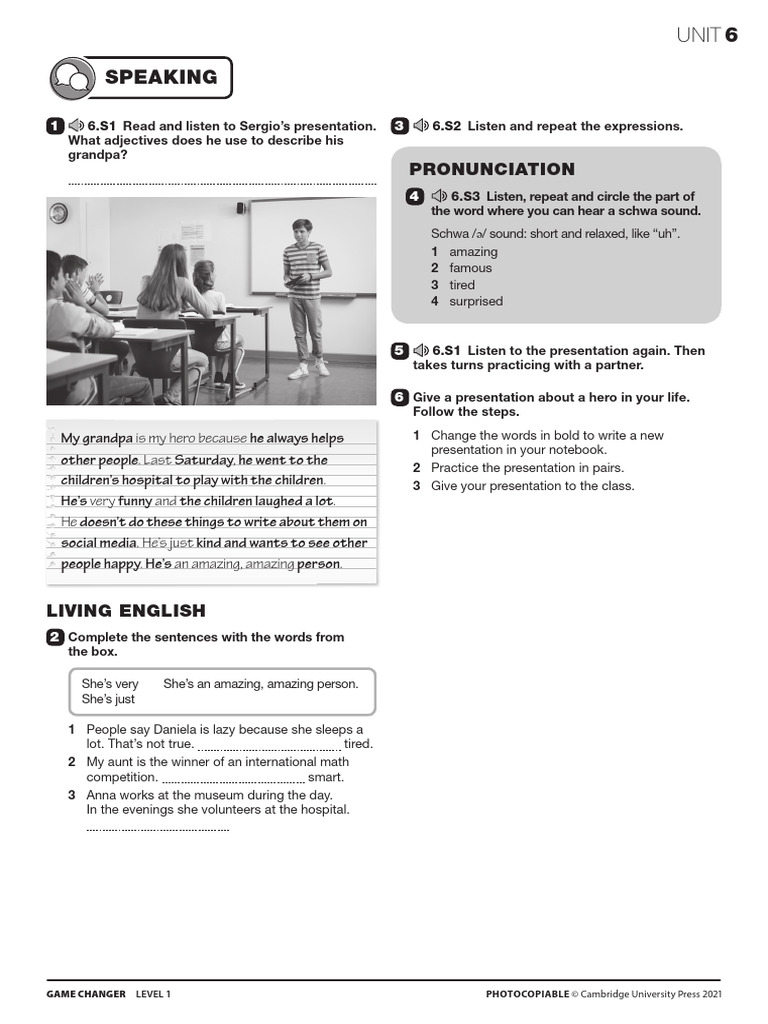 GCHA L1 U6 Speaking | PDF | Linguistics | Languages